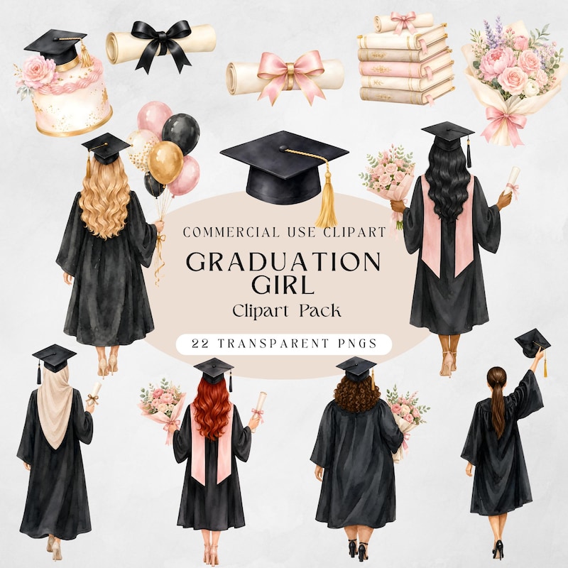 Female Graduation Png - Etsy