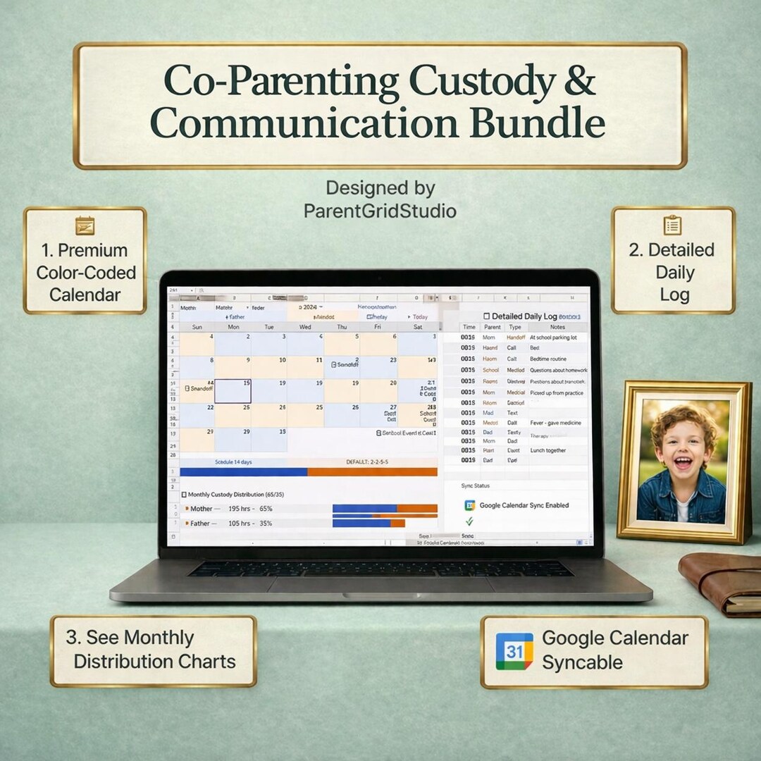 Co-parenting Custody & Communication Bundle for Google Sheets ...