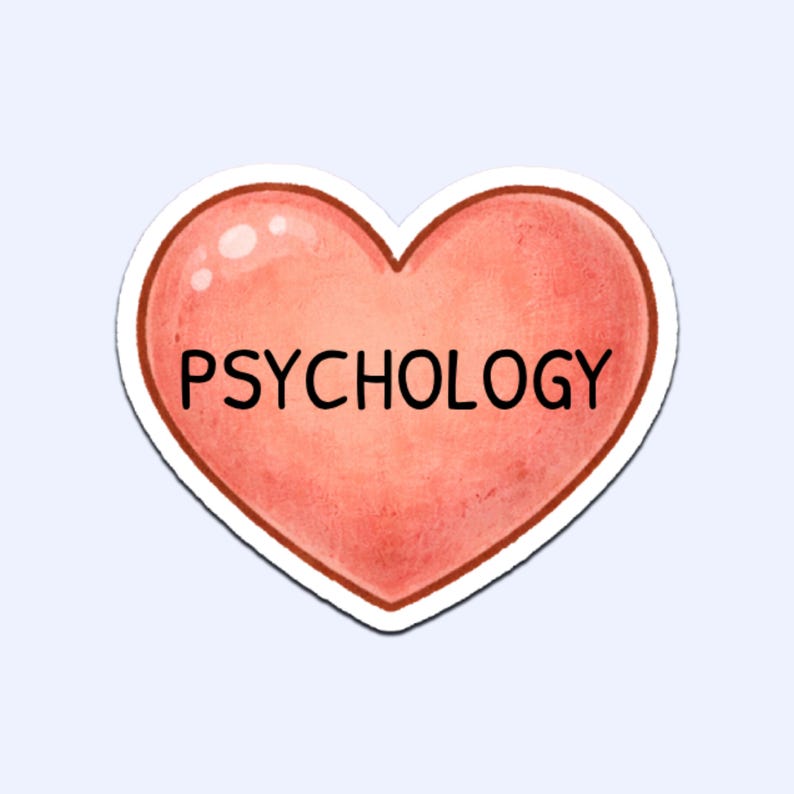Psychology Heart Sticker | Waterproof Gloss Vinyl Decal - Etsy