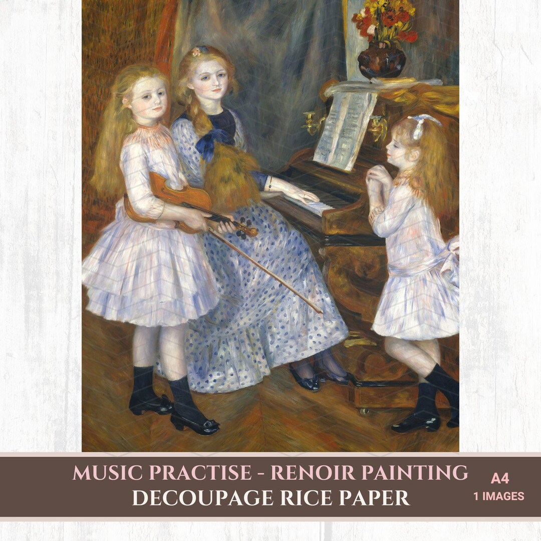Renoir Painting A4 Rice Paper: Vintage Children Musicians Decoupage - Etsy