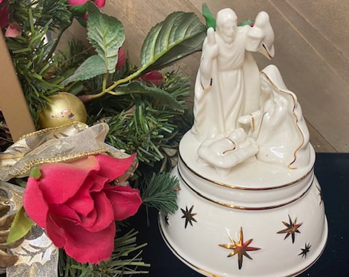 Mikasa Nativity Scene Music Box Mary Joseph and Baby Jesus Porcelain - Etsy