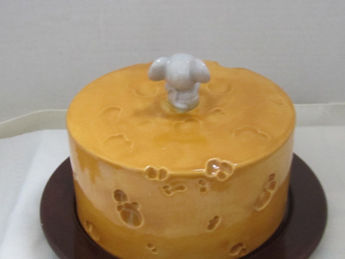 Retro Covered Cheese Dish With Mouse Lid - Etsy