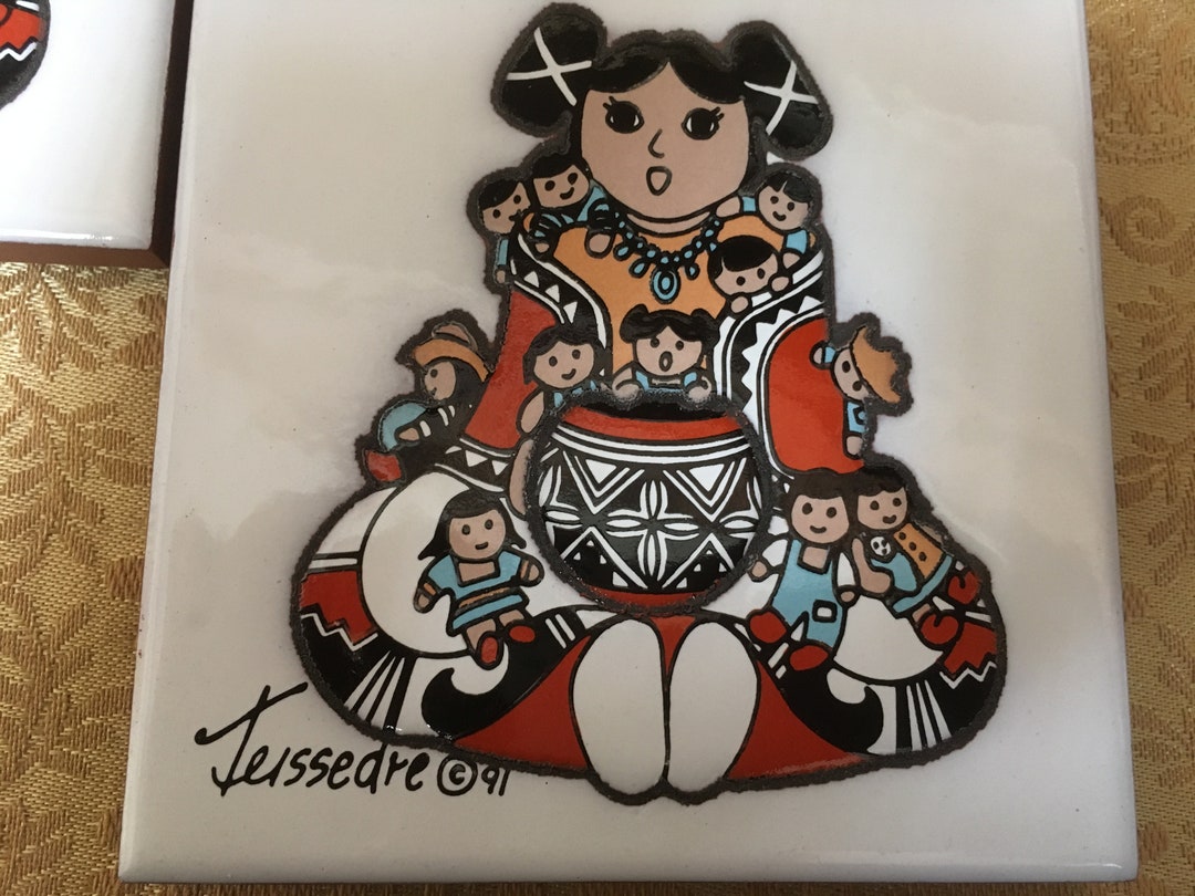 Native American Hand Crafted Coasters Set of Four - Etsy