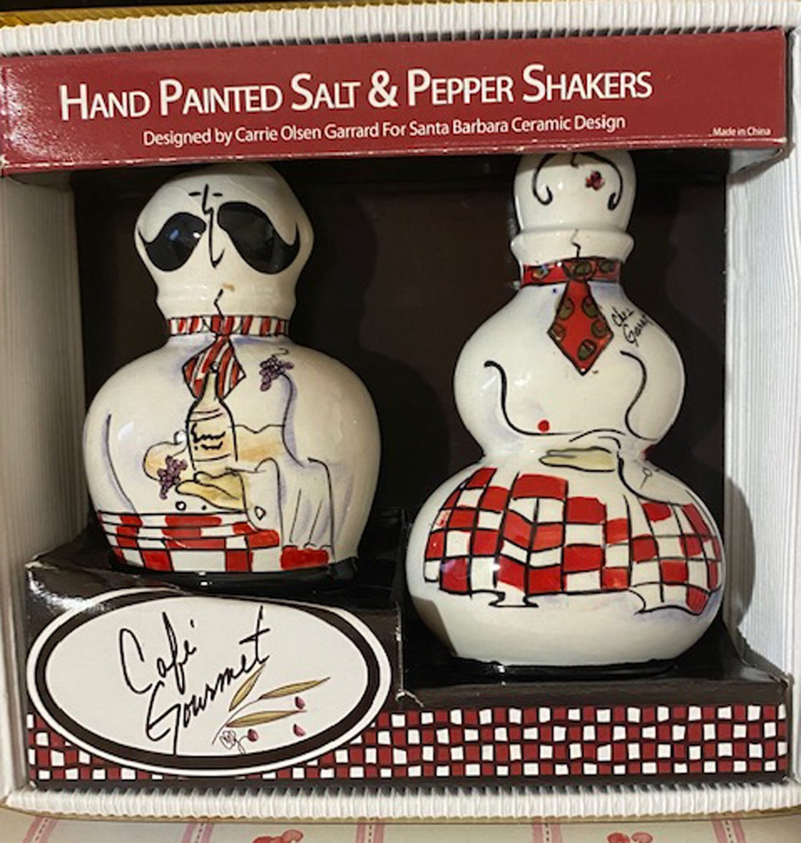 Carrie Olsen Gerrard Hand Painted Salt & Pepper Shakers - Etsy