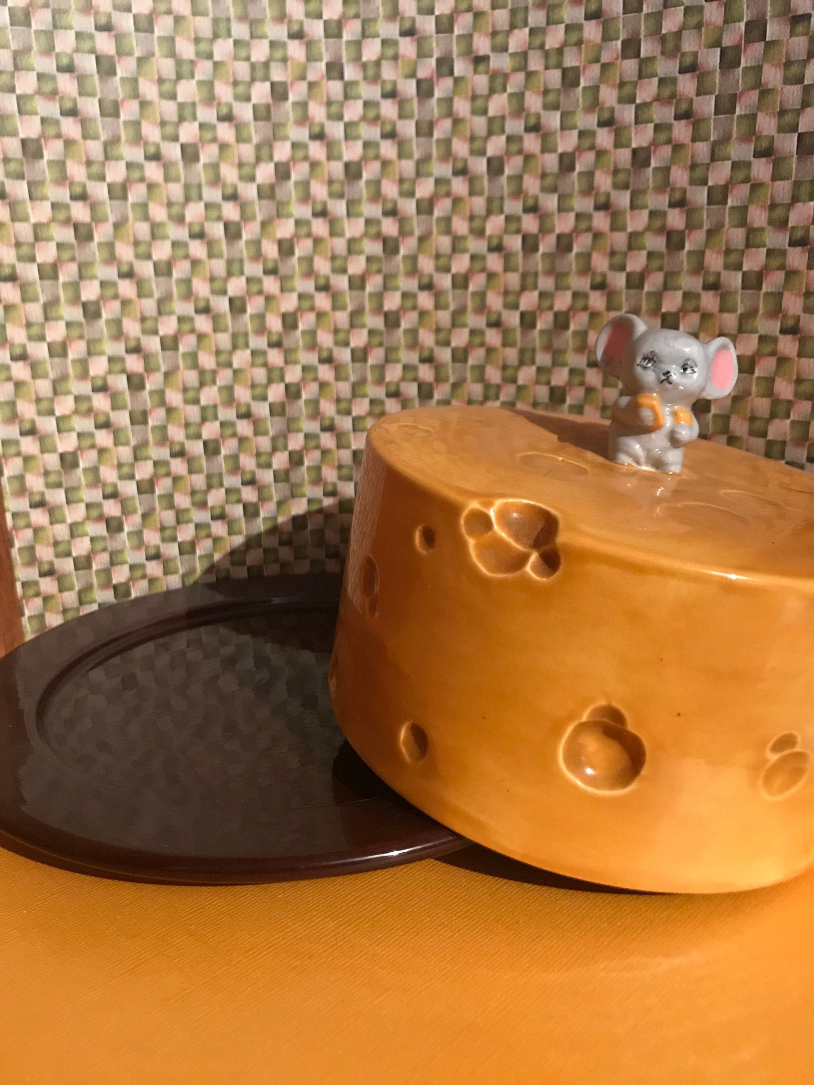 Retro Covered Cheese Dish With Mouse Lid - Etsy