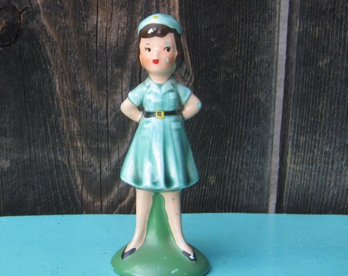 Mini Girl Scout Statue by Enesco; '50s Vintage Scout Figurine ...