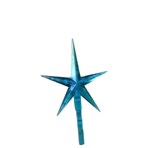 Turquoise/aqua Blue Star Tree Topper Small 4 Tall MCM - Etsy