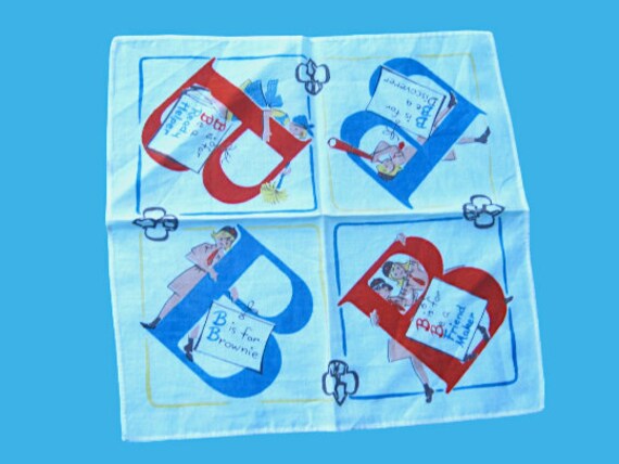 B Is For Brownie Midcentury Scout Handkerchief; Vinta… - Gem