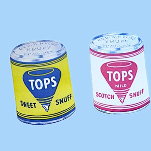 Figural Tin-shaped Tops Snuff Needle Book W/ Threader: Red & White ...