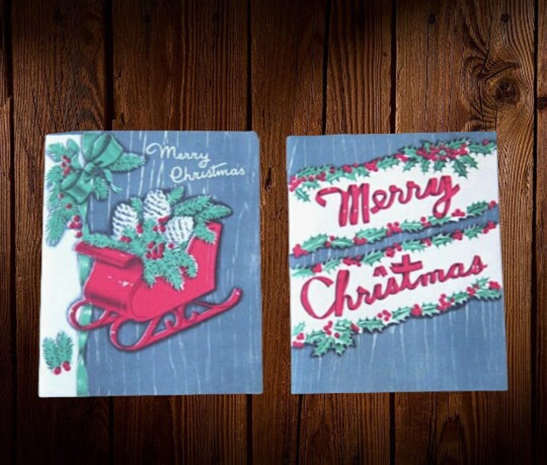 Midcentury Xmas Cards W/ Buzza Cardozo Box 9 Unused 1950s Cards ...