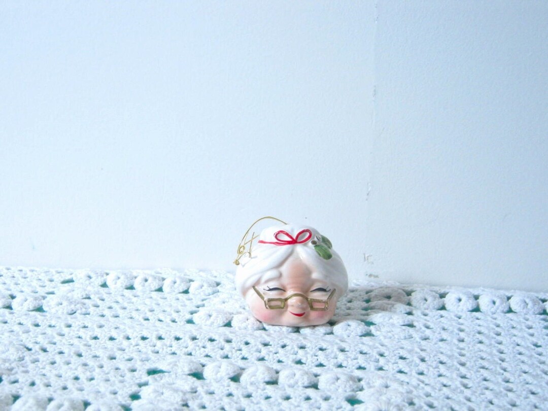 Cute Vintage Mrs. Claus Bell Christmas Dinner Bell Decoration by Inarco ...