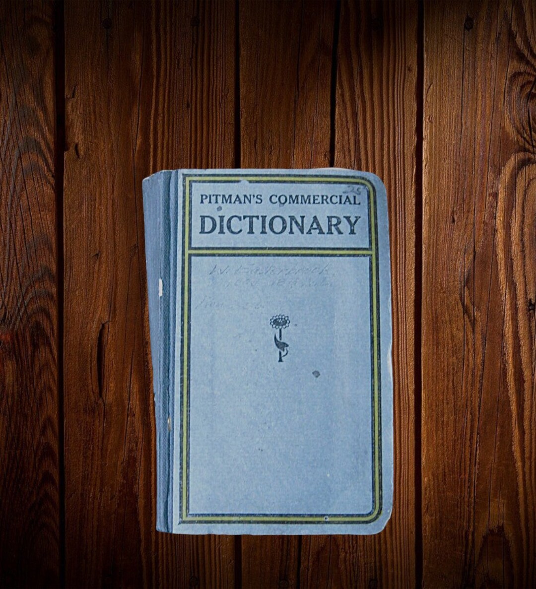 Pitman's Commercial Dictionary; Pocket-sized Antique Guide; Distressed ...