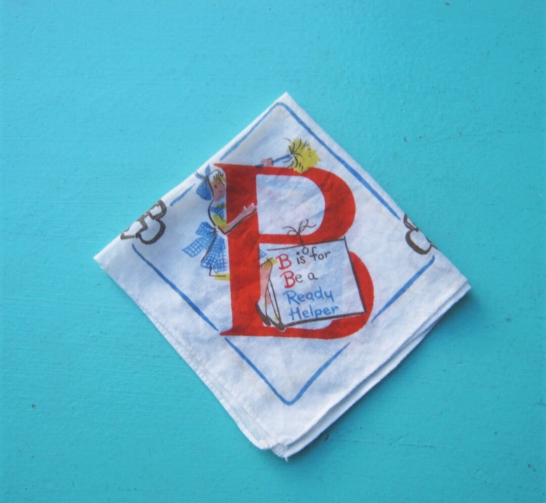 B is for Brownie MCM Brownie Scout Handkerchief Retro Girl - Etsy