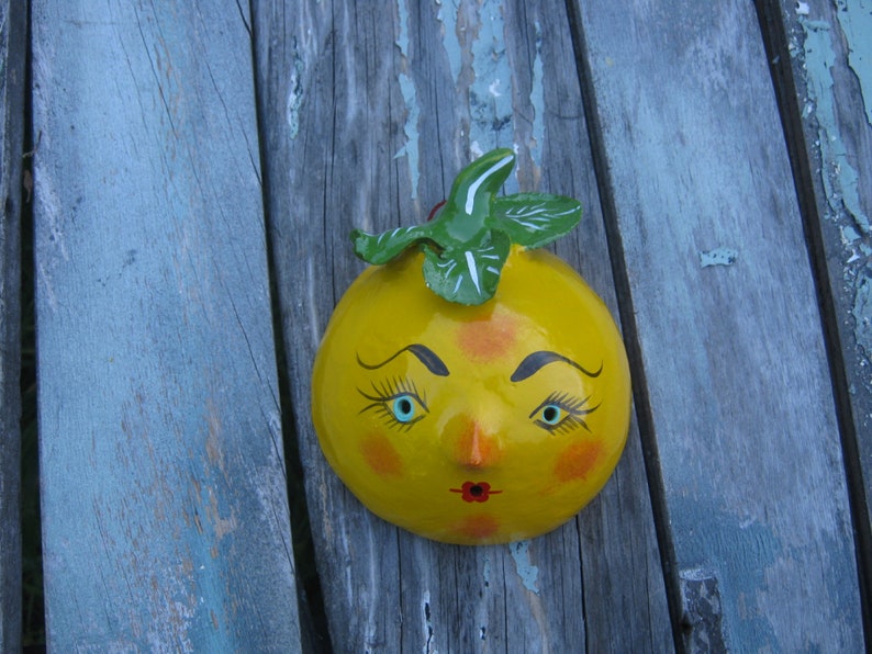 Coconut Mask: Simple Yellow Anthropomorphic Veg Face or | Etsy