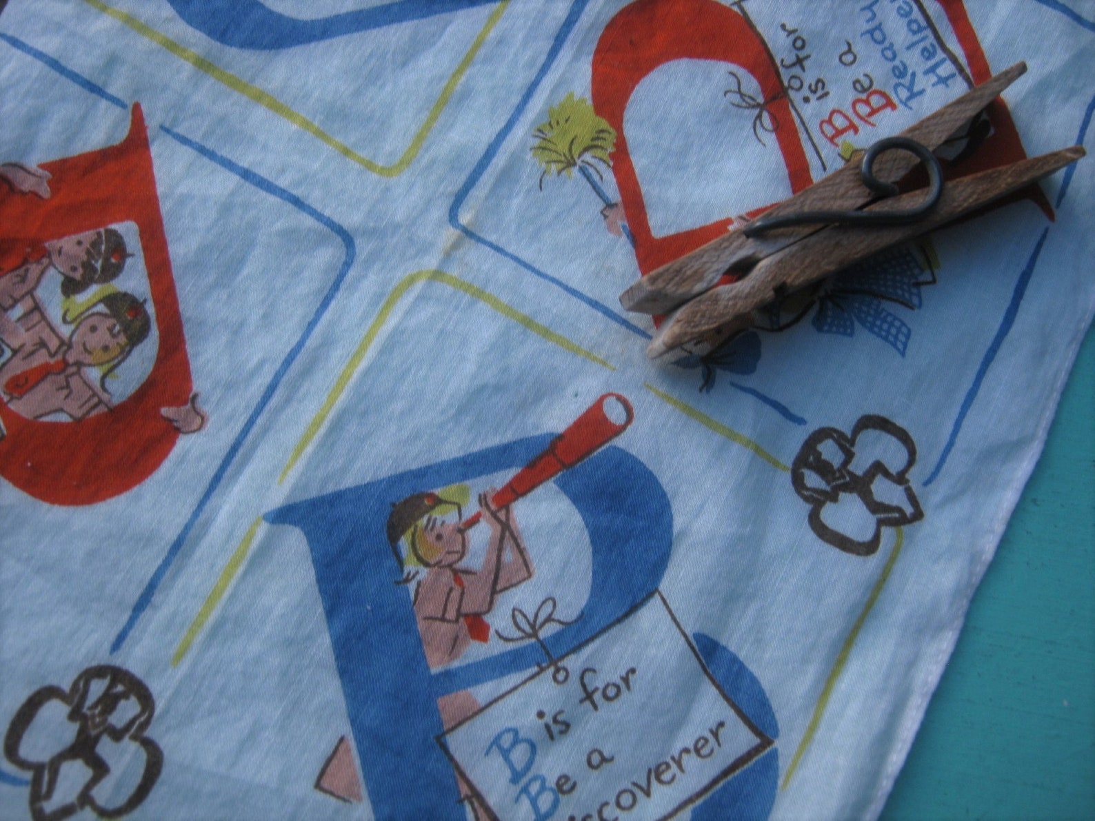 B is for Brownie MCM Brownie Scout Handkerchief Retro Girl - Etsy