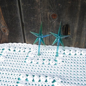 Turquoise/aqua Blue Star Tree Topper Small 4 Tall MCM - Etsy