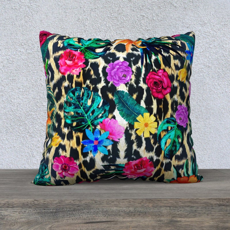 Leopard Bolster Pillow - Etsy