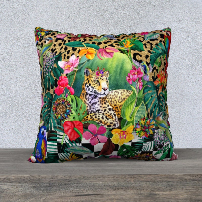Leopard Throw Pillow - Etsy