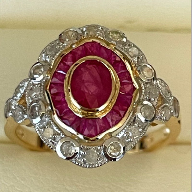 Art Deco Ruby Ring - Etsy