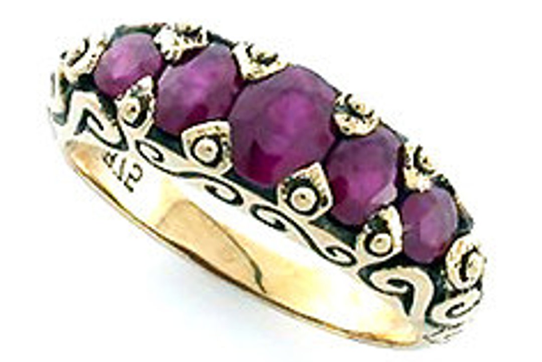 Womens Gold Ruby Ring, Antique Ruby Ring, 9ct Victorian Solid Yellow ...