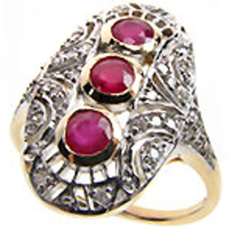 Art Deco Ruby Ring - Etsy
