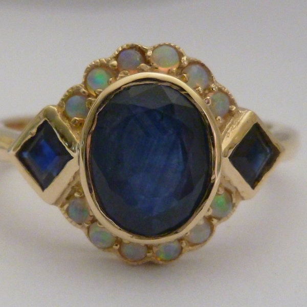 Gold Sapphire Ring - Etsy