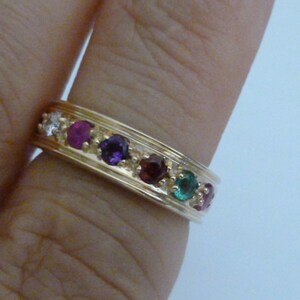 Victorian DEAREST Ring, 9k 9ct 14k 18k Solid Gold Diamond Emerald ...