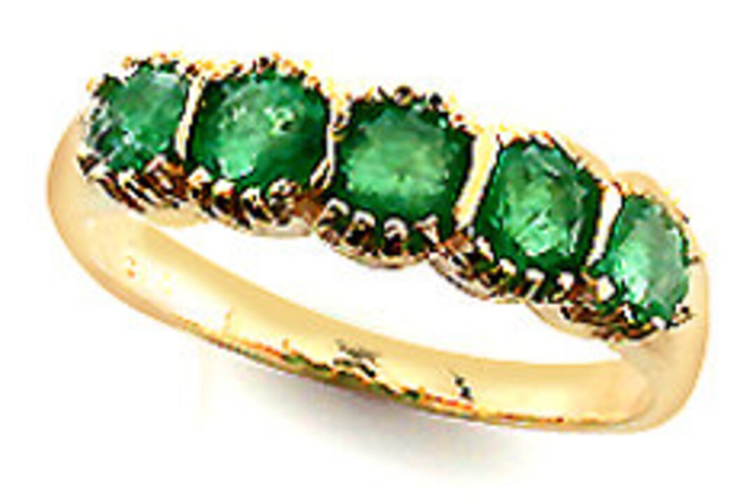 Gold Emerald Ring 9ct 9k 14K 18K Solid Gold Victorian - Etsy