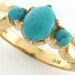Gold Turquoise Ring 10K 9ct 9k 14k 18k Womens Turquoise Ring - Etsy