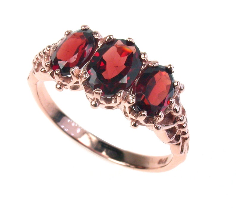 Rose Gold Vintage Ruby Ring, Solid Gold, 9ct 9k 14k 18k, Womens Antique ...