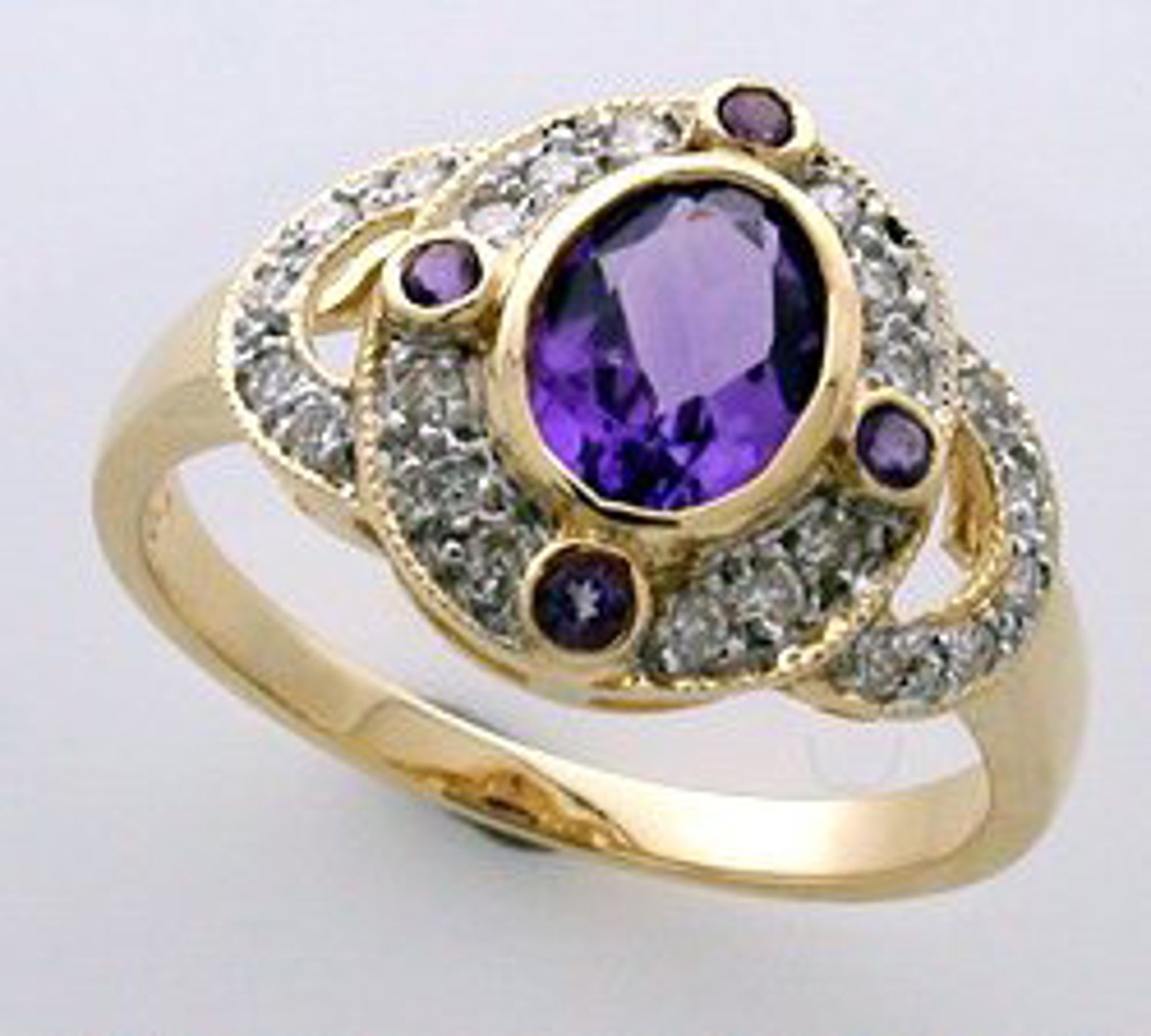 9ct Gold Amethyst Ring Vintage Amethyst Ring 9k 10K 14K | Etsy