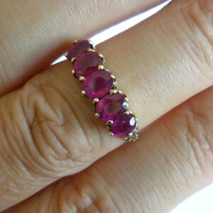 Vintage Ruby Ring, 9k 9ct, Gold Victorian Ruby Ring, Women's Scroll ...