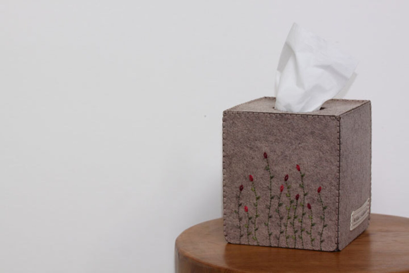 Nikkie's Felt Swaying Flower Tissue Box Cover-light Greyish Brown - Etsy