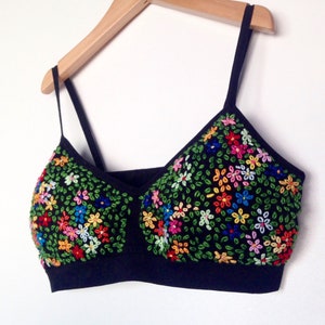Hand Embroidered Top Bra Nature Inspired, Must Have for Woman - Etsy