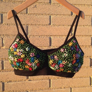 Hand Embroidered Top Bra Nature Inspired, Must Have for Woman - Etsy