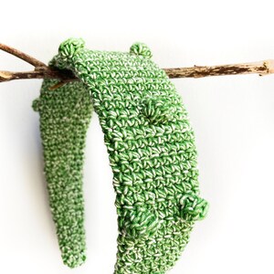 Green Bubbles Headband Crocheted of a Very Singular Thread. Woman Gifts ...