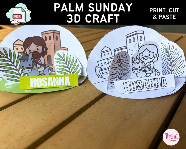 Palm Sunday Craft, Easter Craft for Kids, 3D Easter Diorama, Christian ...