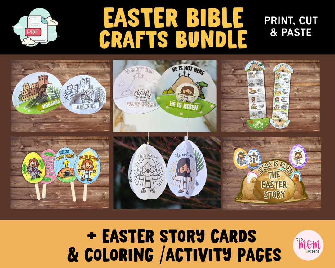 Religious Easter Crafts & Activities for Kids, Printable Holy Week ...