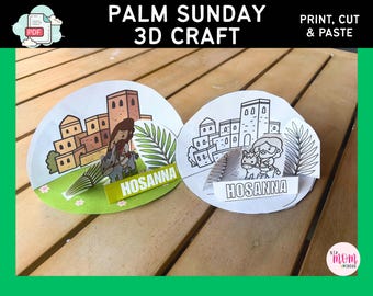 Palm Sunday Craft, Easter Craft for Kids, 3D Easter Diorama, Christian ...