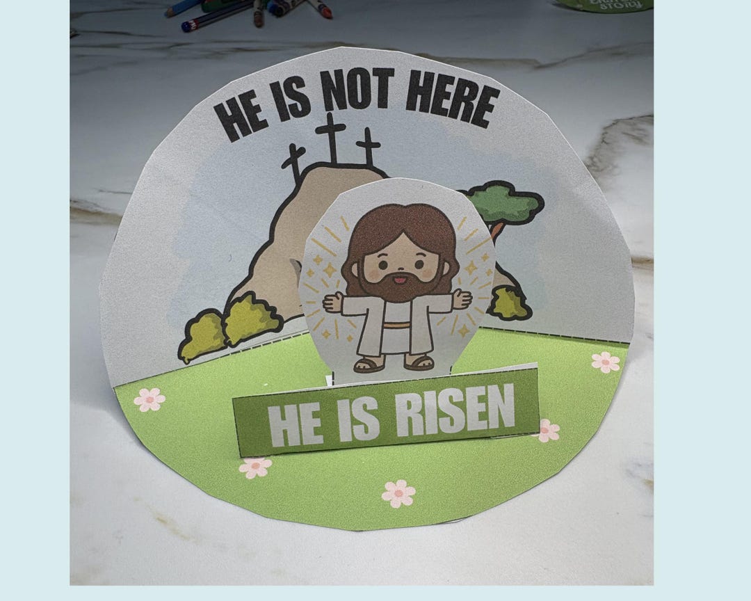 He is Risen Craft, Empty Tomb 3D Easter Diorama Craft, Printable ...
