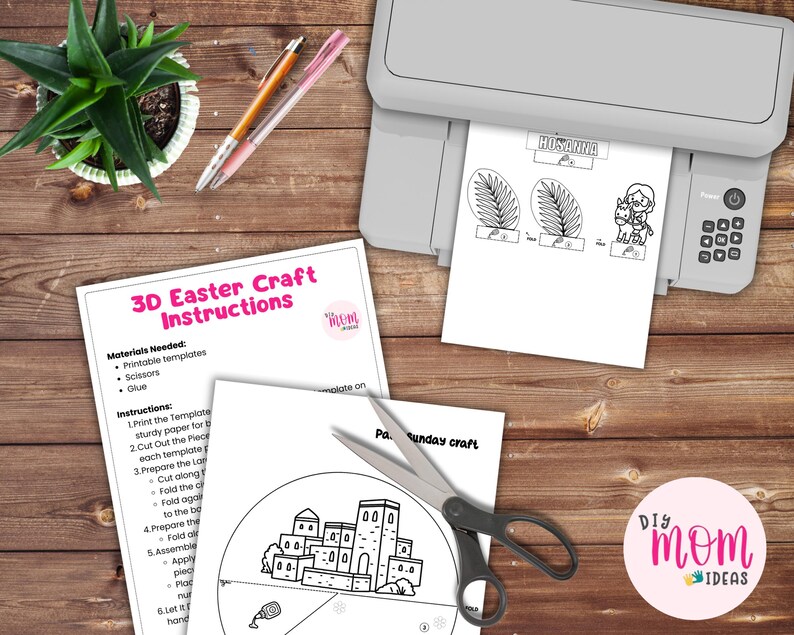 Palm Sunday Craft, Easter Craft for Kids, 3D Easter Diorama, Christian ...