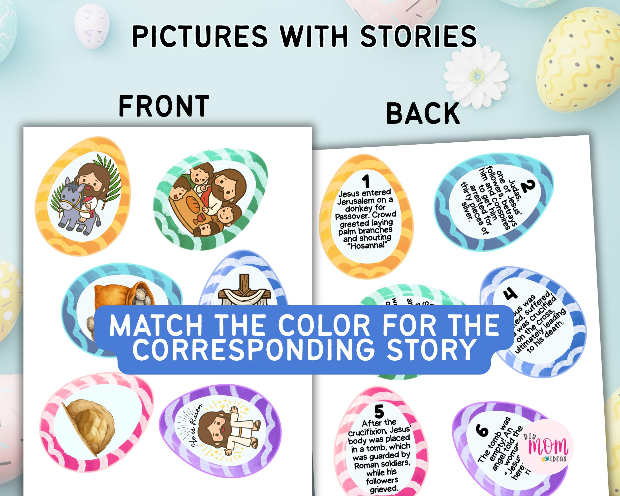 Easter Story Pocket Craft for Kids, Printable Holy Week Activity, Empty ...