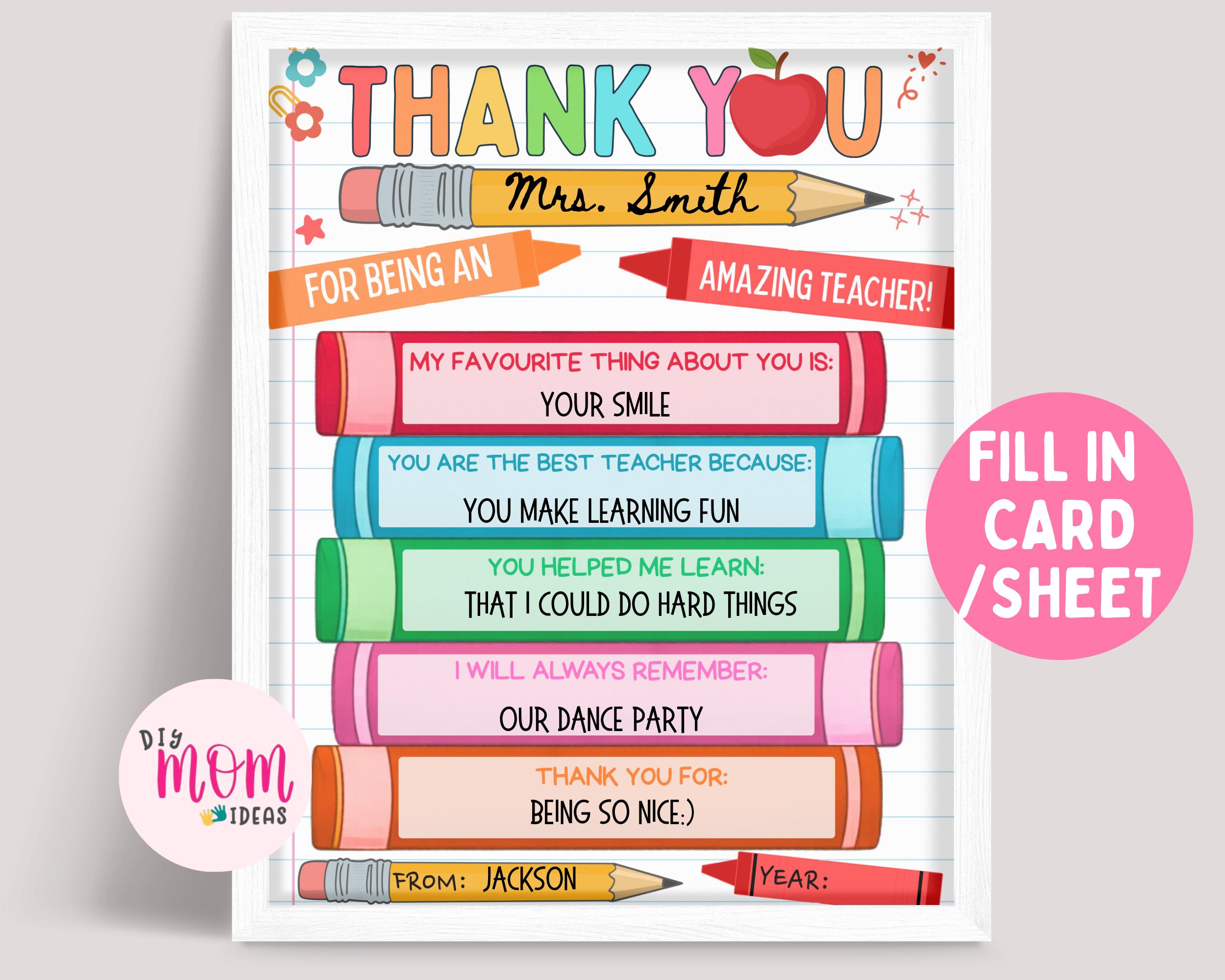 Teacher Appreciation Printable Gift, Appreciation Week Letter Template ...