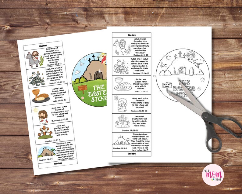 Kids Easter Story Folding Craft, Holy Week Timeline, Easter Story Craft ...