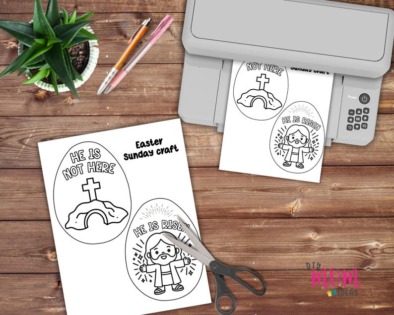 He is Risen Easter Fan Craft for Kids, Simple Easter Craft Activity ...