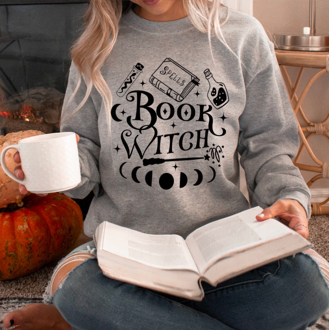 Book Witch Sweatshirt for Fantasy Readers - Etsy