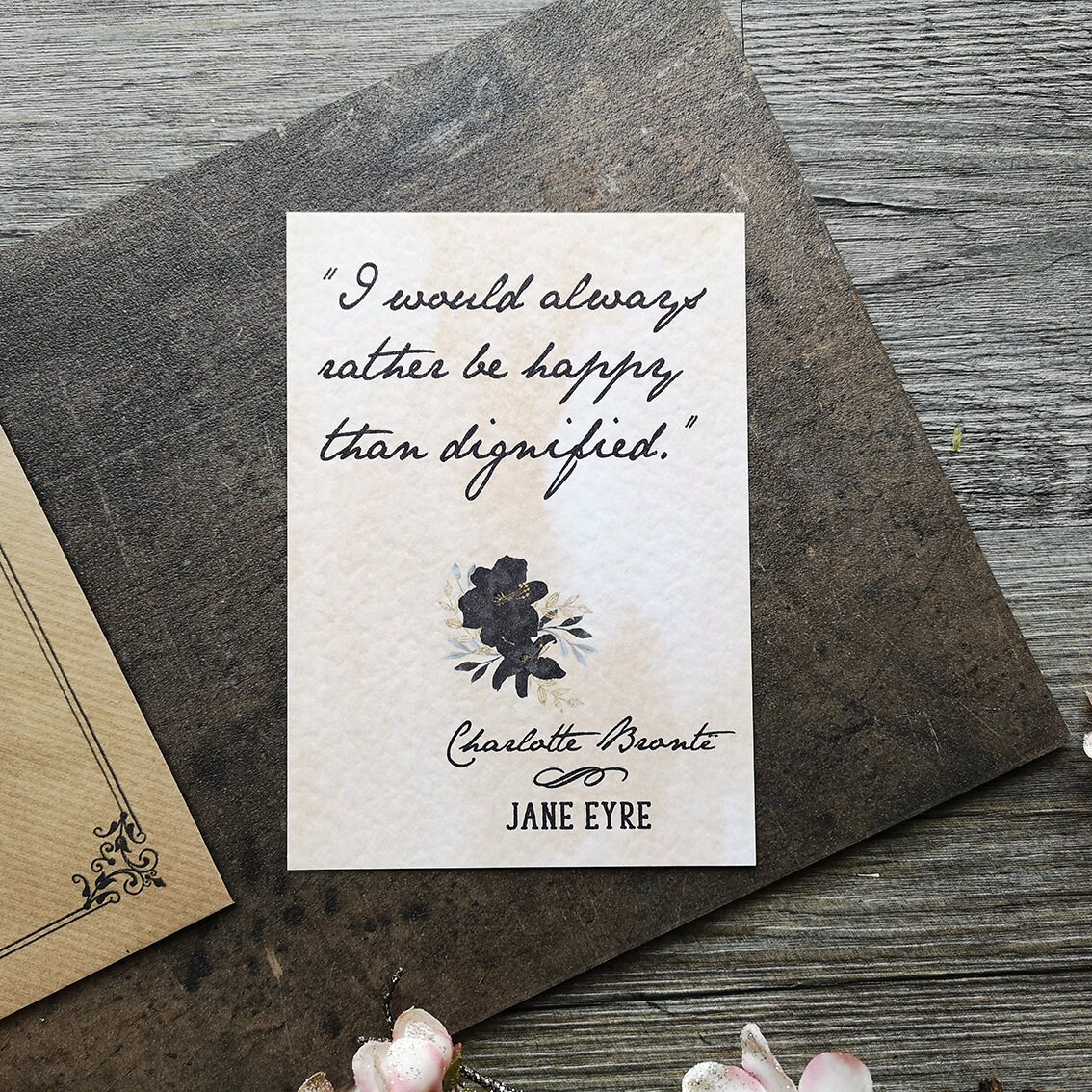 Jane Eyre Quote Mini Prints Charlotte Bronte Book Lover Gift | Etsy UK