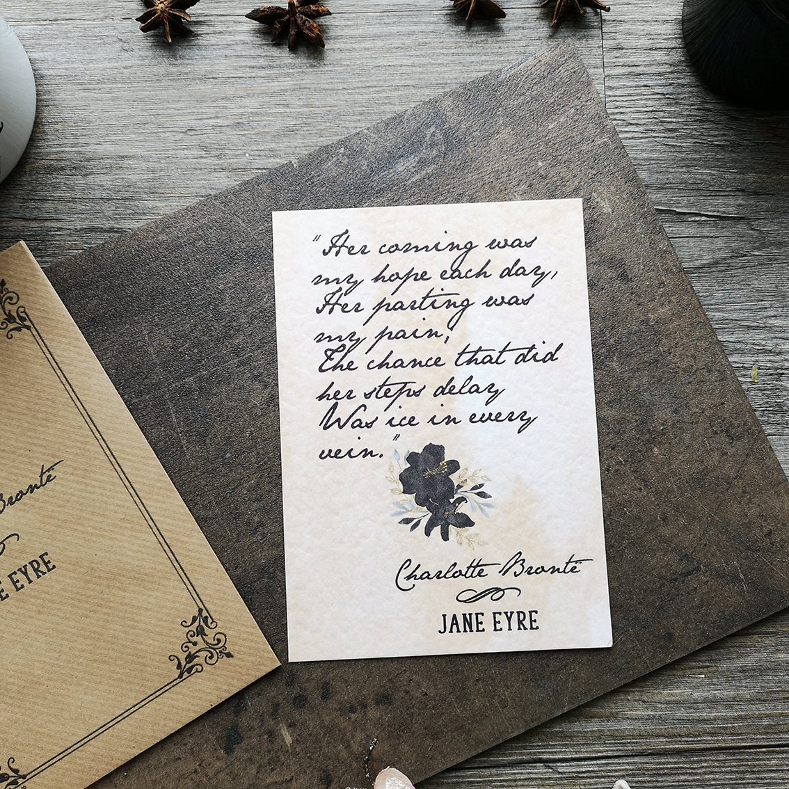Jane Eyre Quote Mini Prints Charlotte Bronte Book Lover Gift | Etsy UK