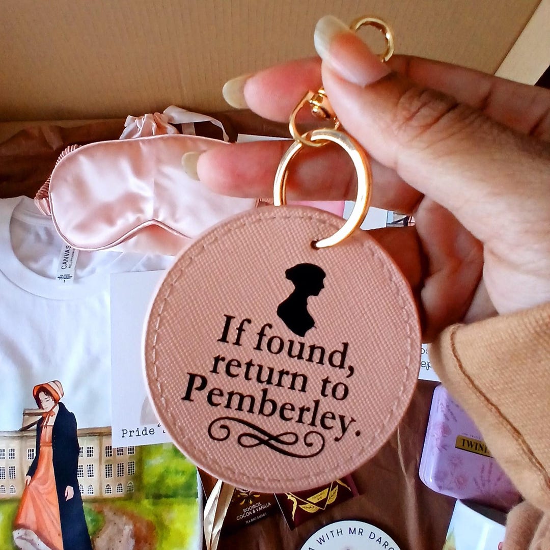 Jane Austen Pride & Prejudice Key Ring / Bag Charm - Pemberley - Etsy