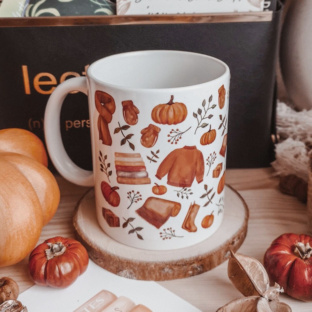 Autumn Mug Cosy Things Pumpkins Bookstack Blanket & More - Etsy